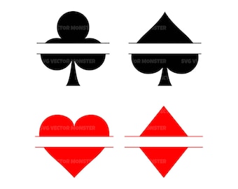 Playing Card Suits Diamonds Hearts Clubs Spades Gambling SVG, Png, Jpeg ...