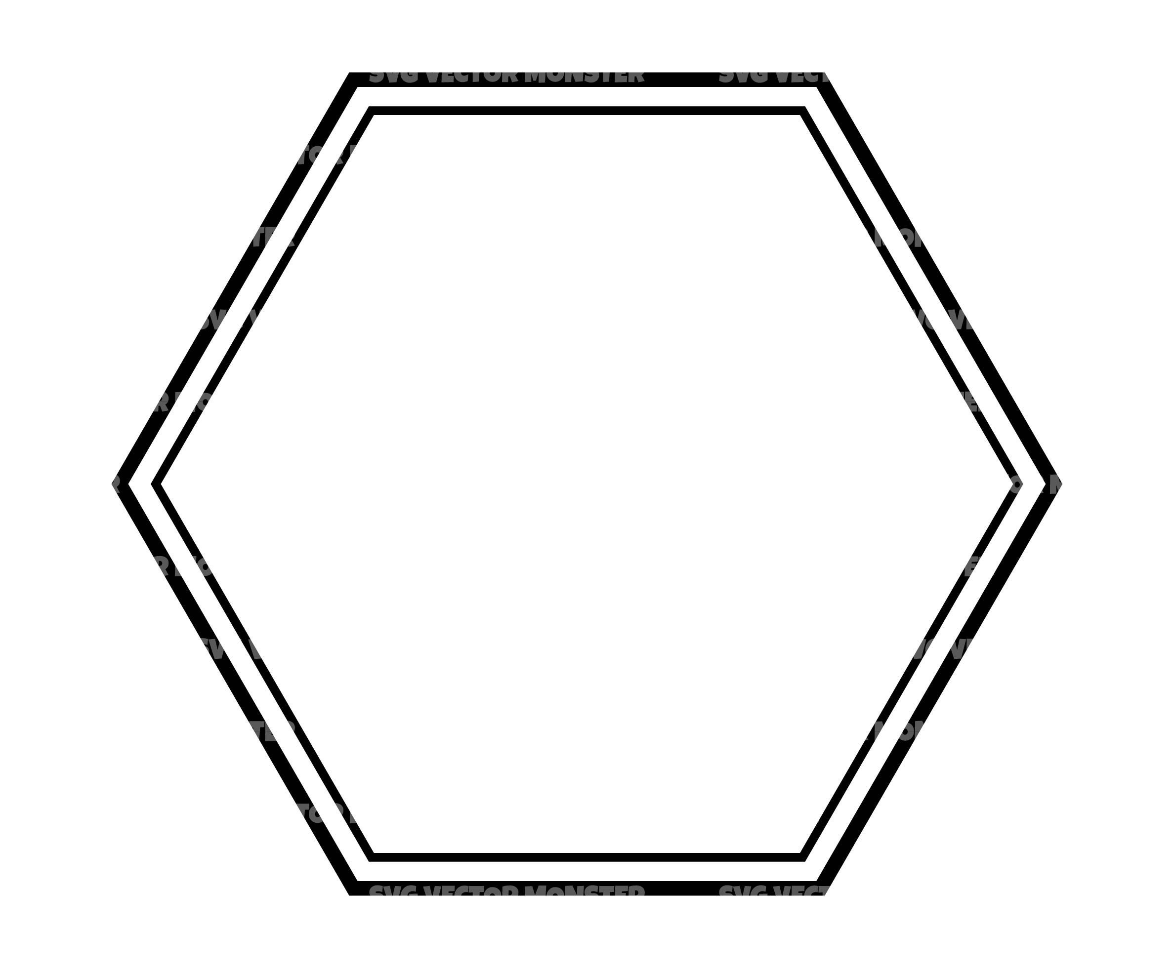 Hexagon Frame Svg, Hexagon Monogram Svg, Hexagon Border, Hexagon Wreath ...