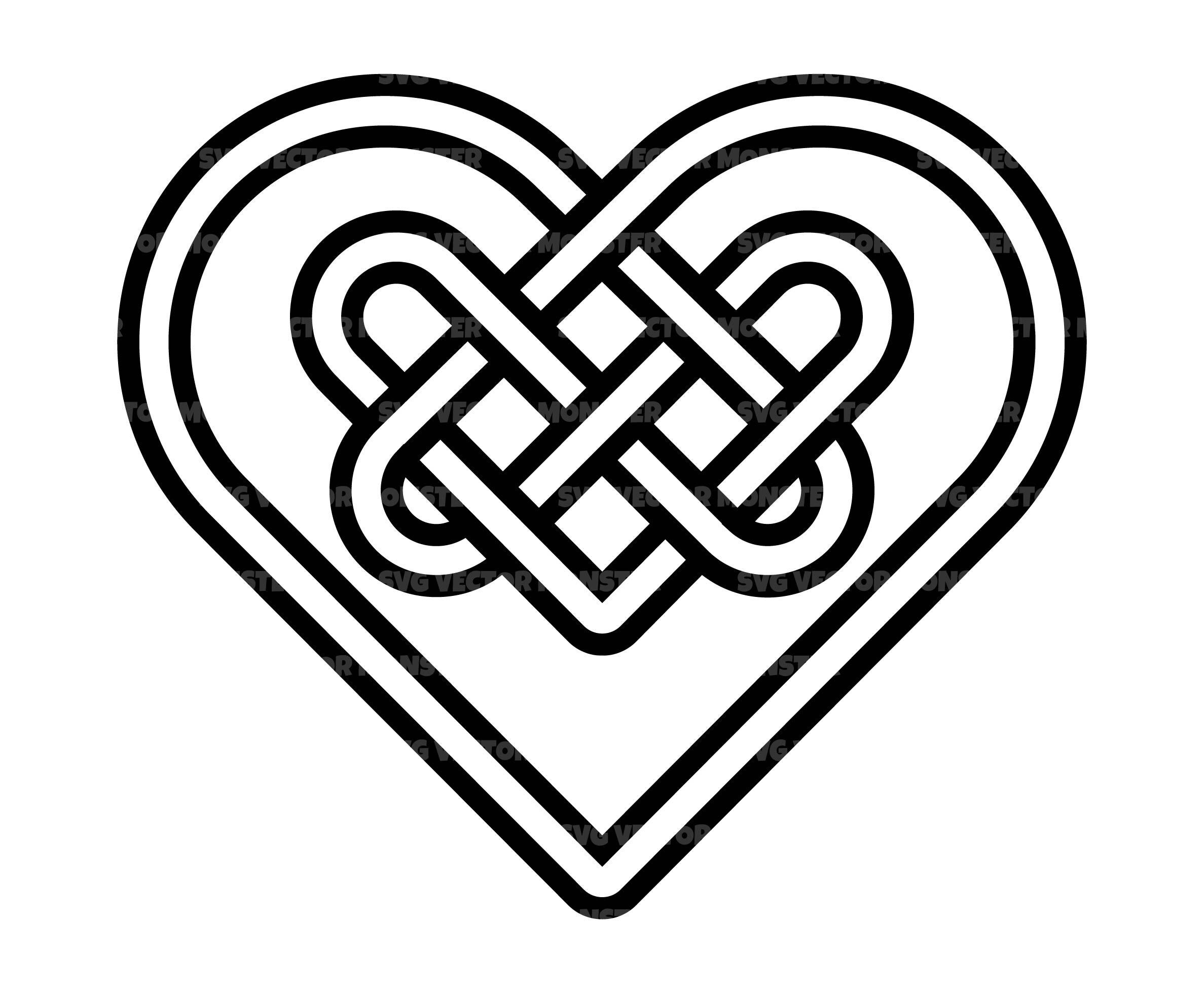 Celtic Heart Knot Svg, Celtic Love Knot Svg, Valhalla. Vector Cut File ...