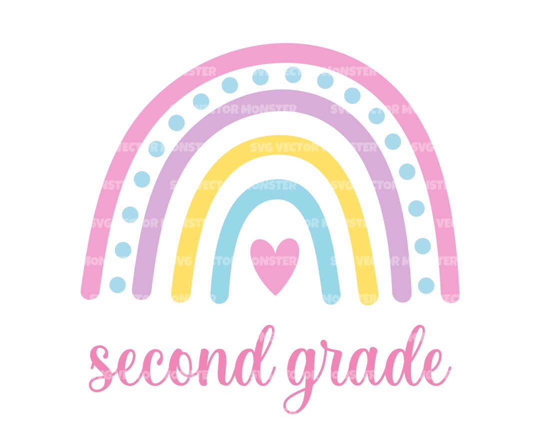 Svg de segundo grado, Boho Rainbow Svg, Hola 2do grado Svg, Maestro Svg ...