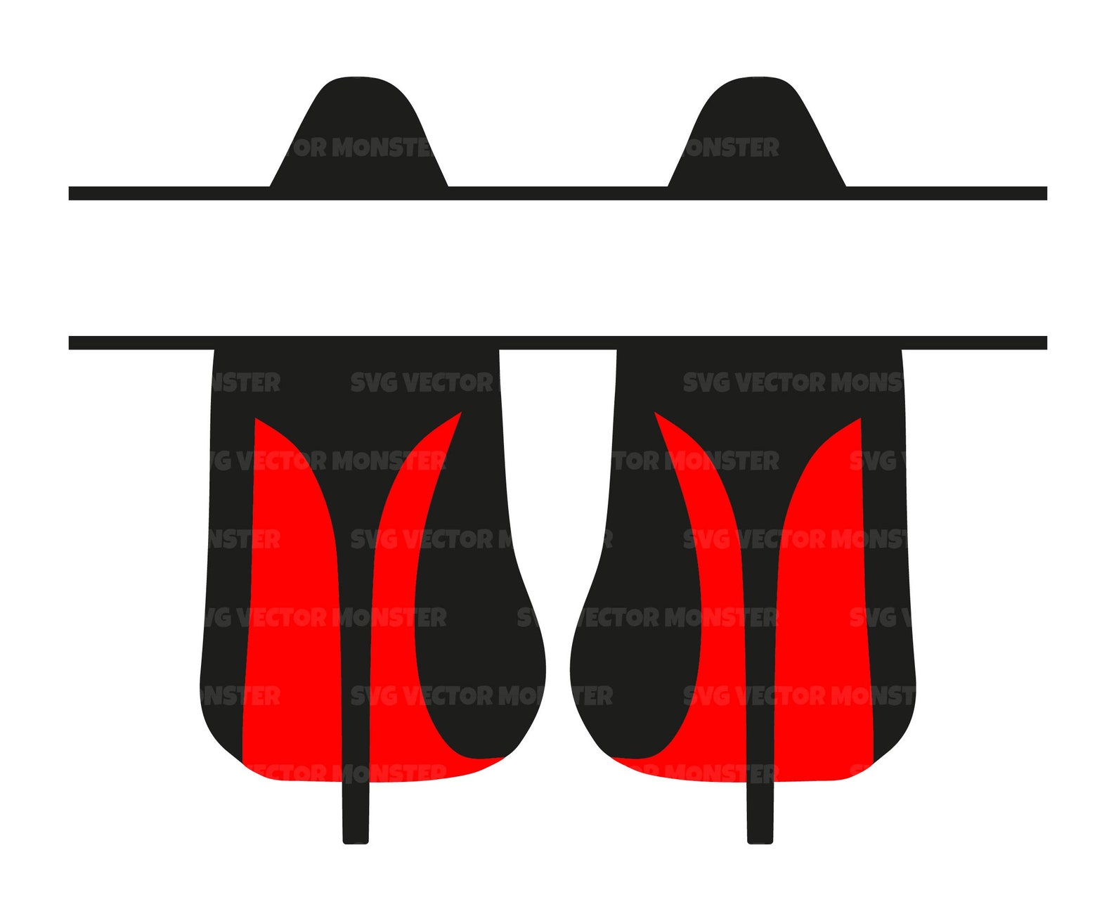 High Heels Monogram Svg, Red Bottom Heels Svg, Stiletto Svg, Red Heels ...