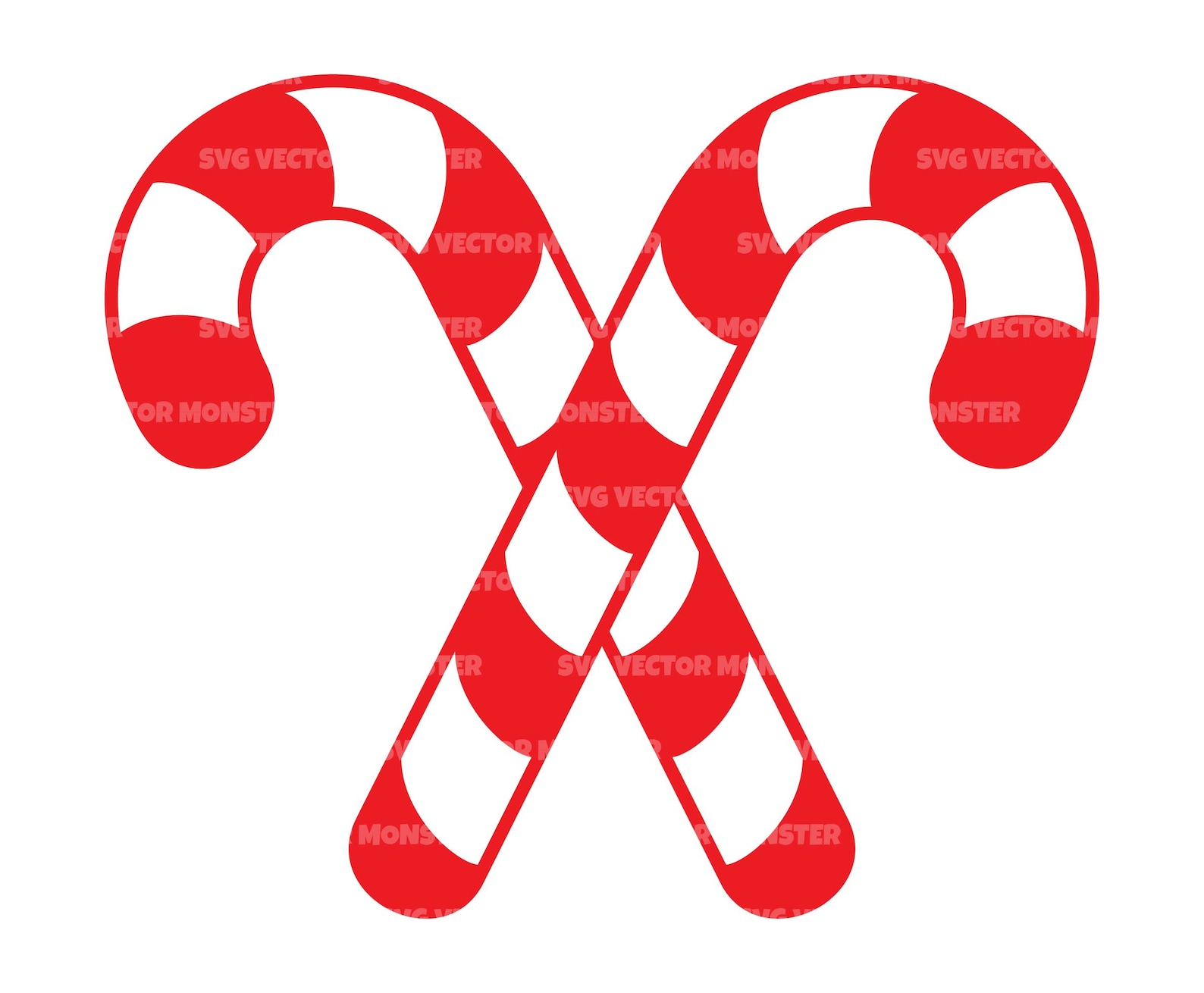 Candy Cane Svg Christmas Candy Monogram Holiday Candy Svg Vector Cut