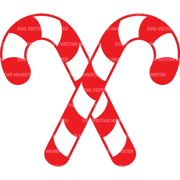 Candy Cane Svg - Etsy