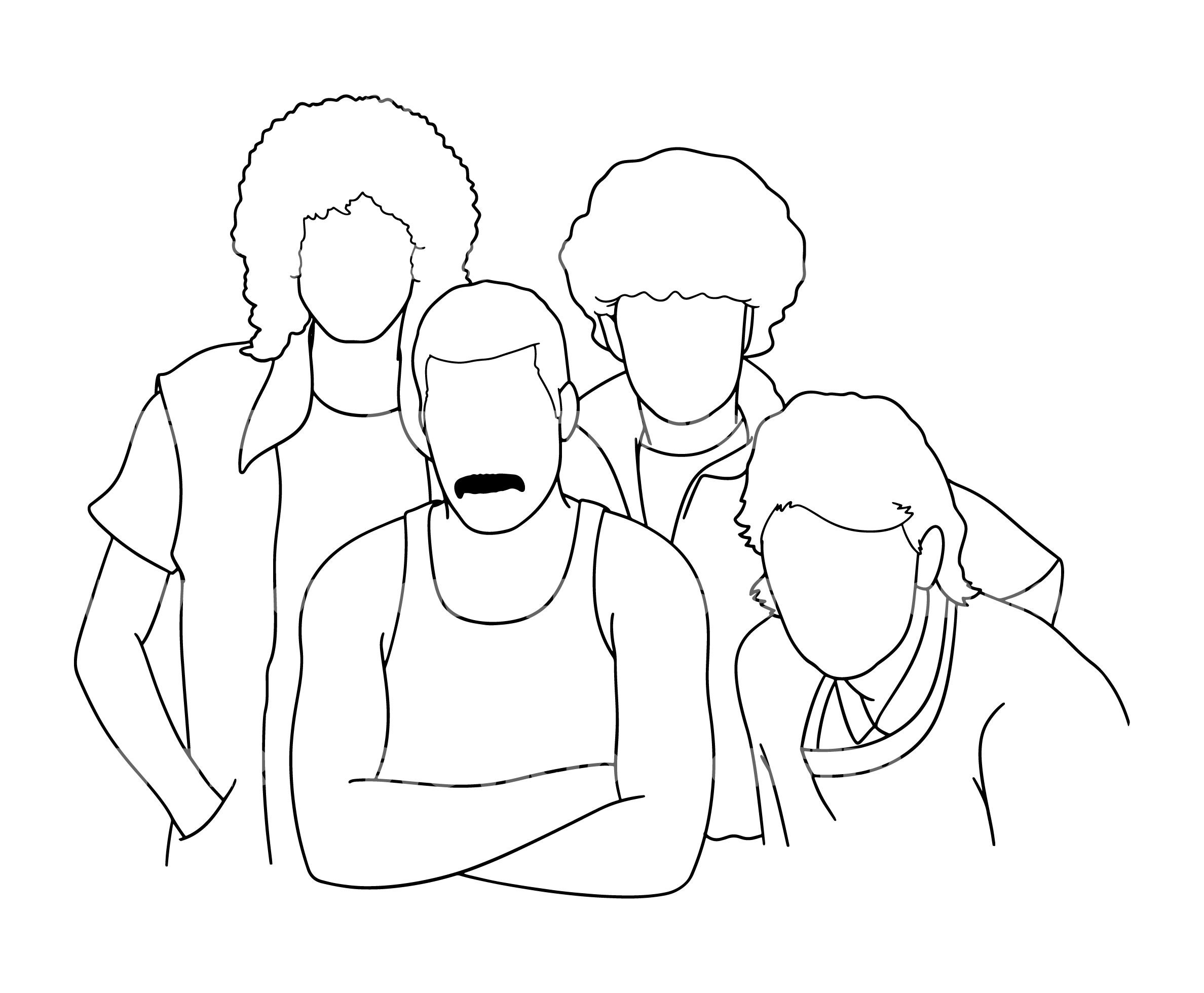 Outline Queen Band Freddie Mercury Svg. Cut File For Cricut | Etsy