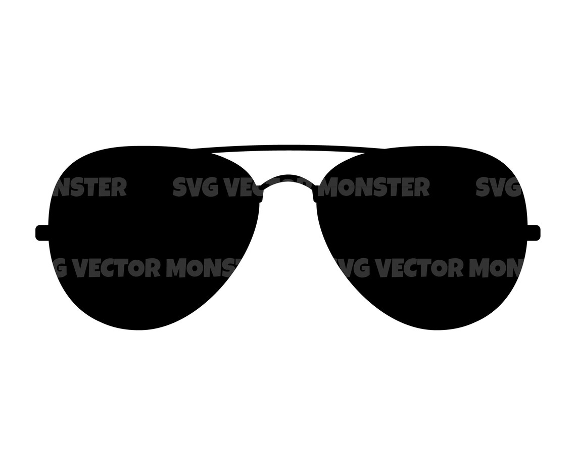 Aviator Sunglasses Svg. Vector Cut File for Cricut, Silhouette, Pdf Png ...