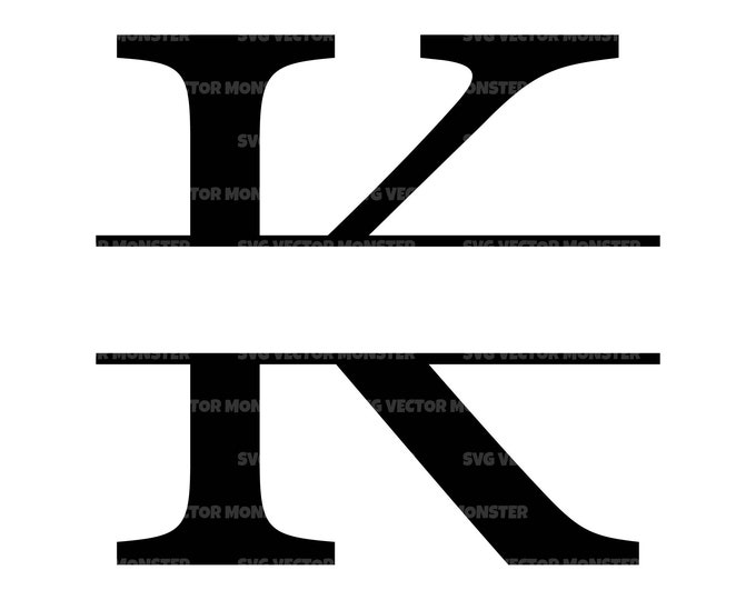 Uppercase T Letter Split Monogram Svg, Alphabet Split Name Frame, Split ...