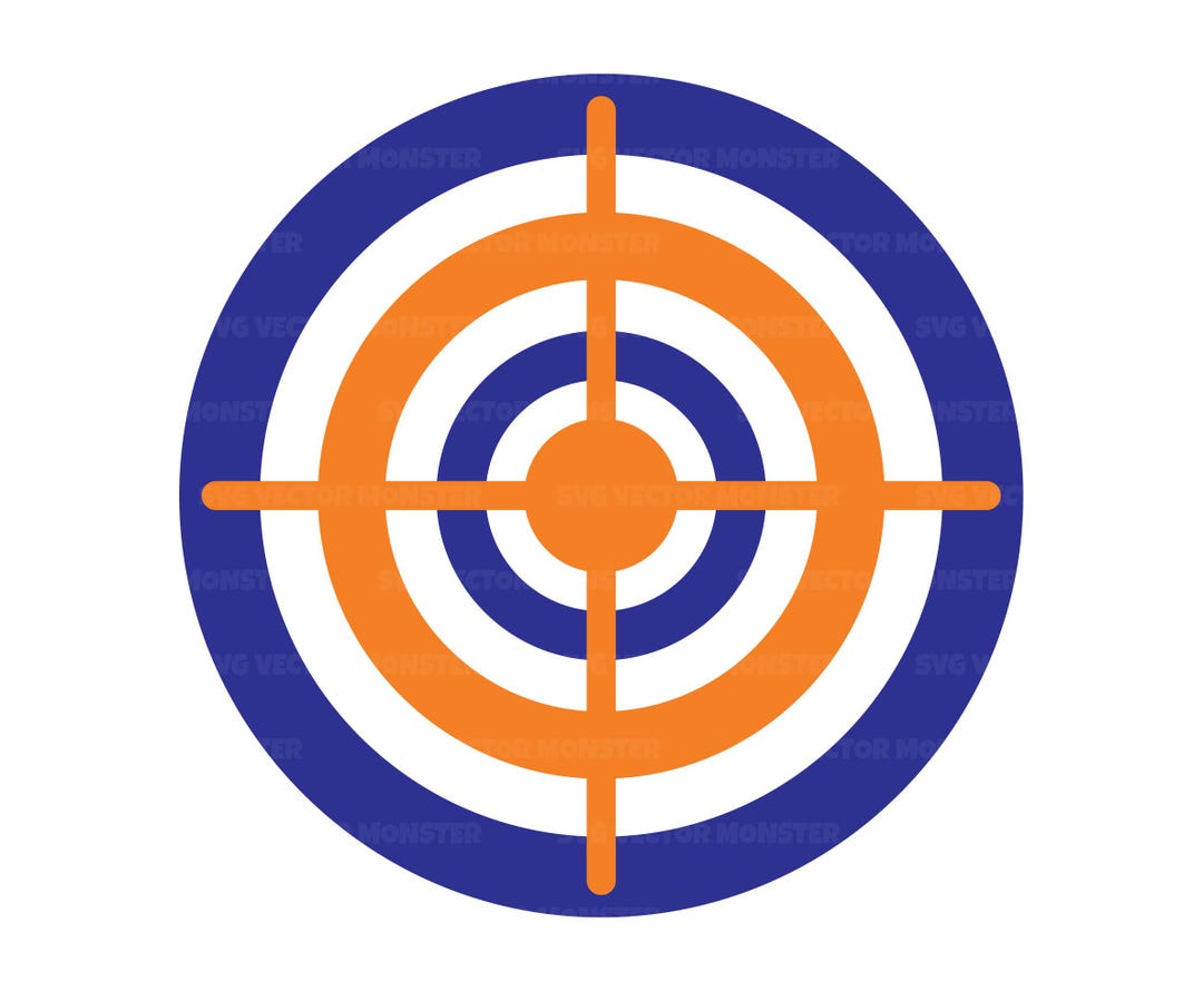 Target Svg, Target Png, Bullseye Svg, Shooting Target. Vector Cut File ...