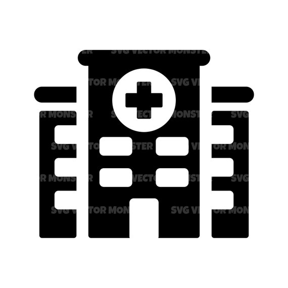Hospital SVG Icon Vector Cut File for Cricut Silhouette | Etsy Australia