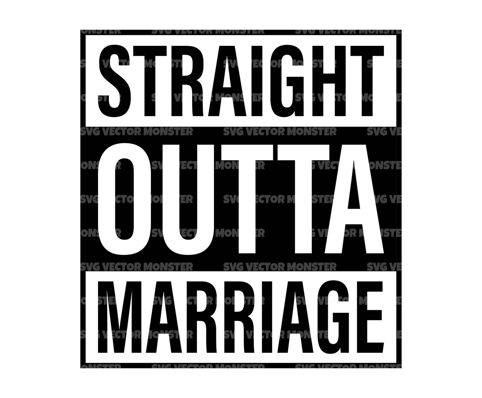 Straight Outta Marriage Svg Finally Single Svg Divorced AF - Etsy