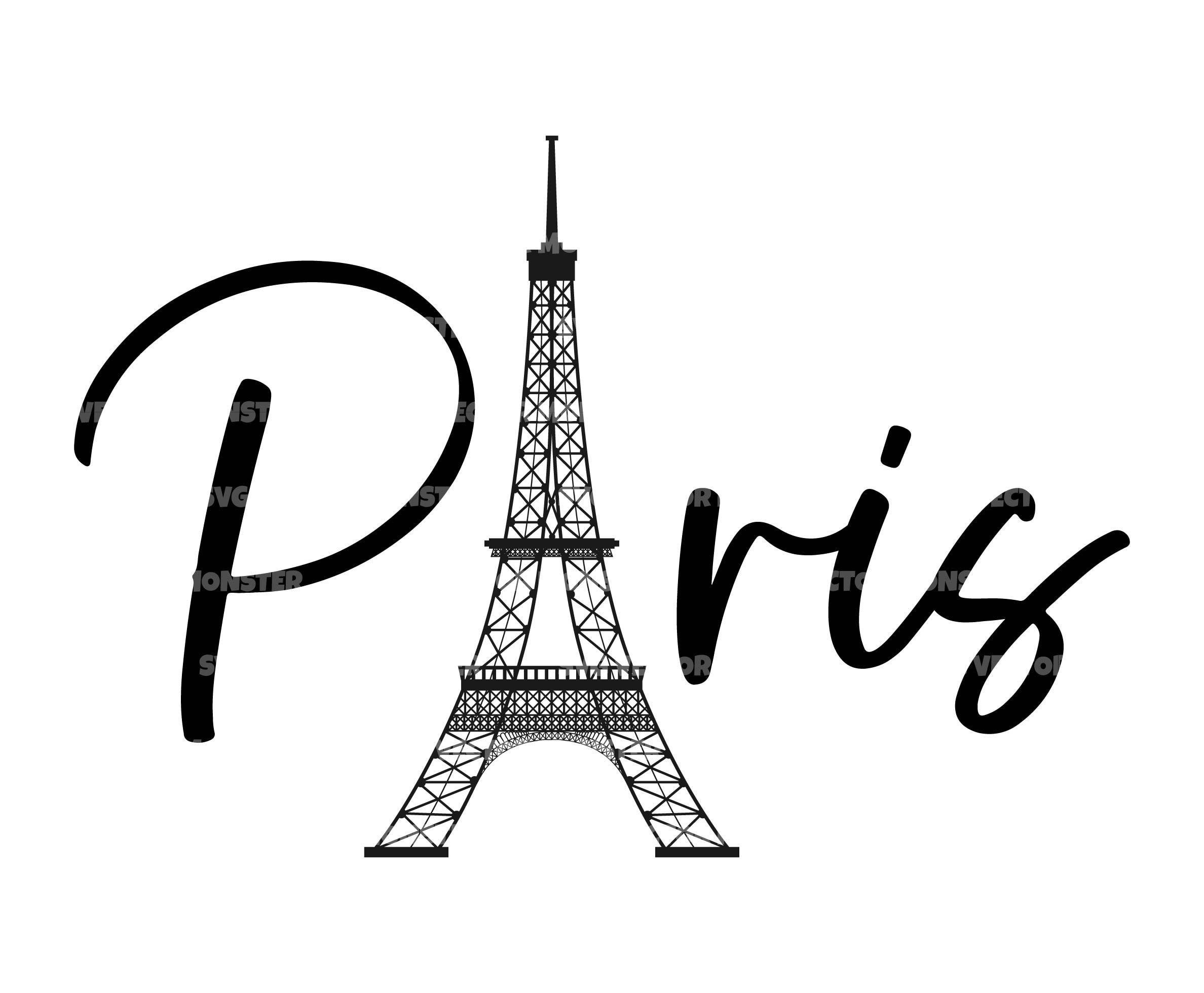Paris Svg Eiffel Tower Svg France Svg. Vector Cut File for - Etsy UK