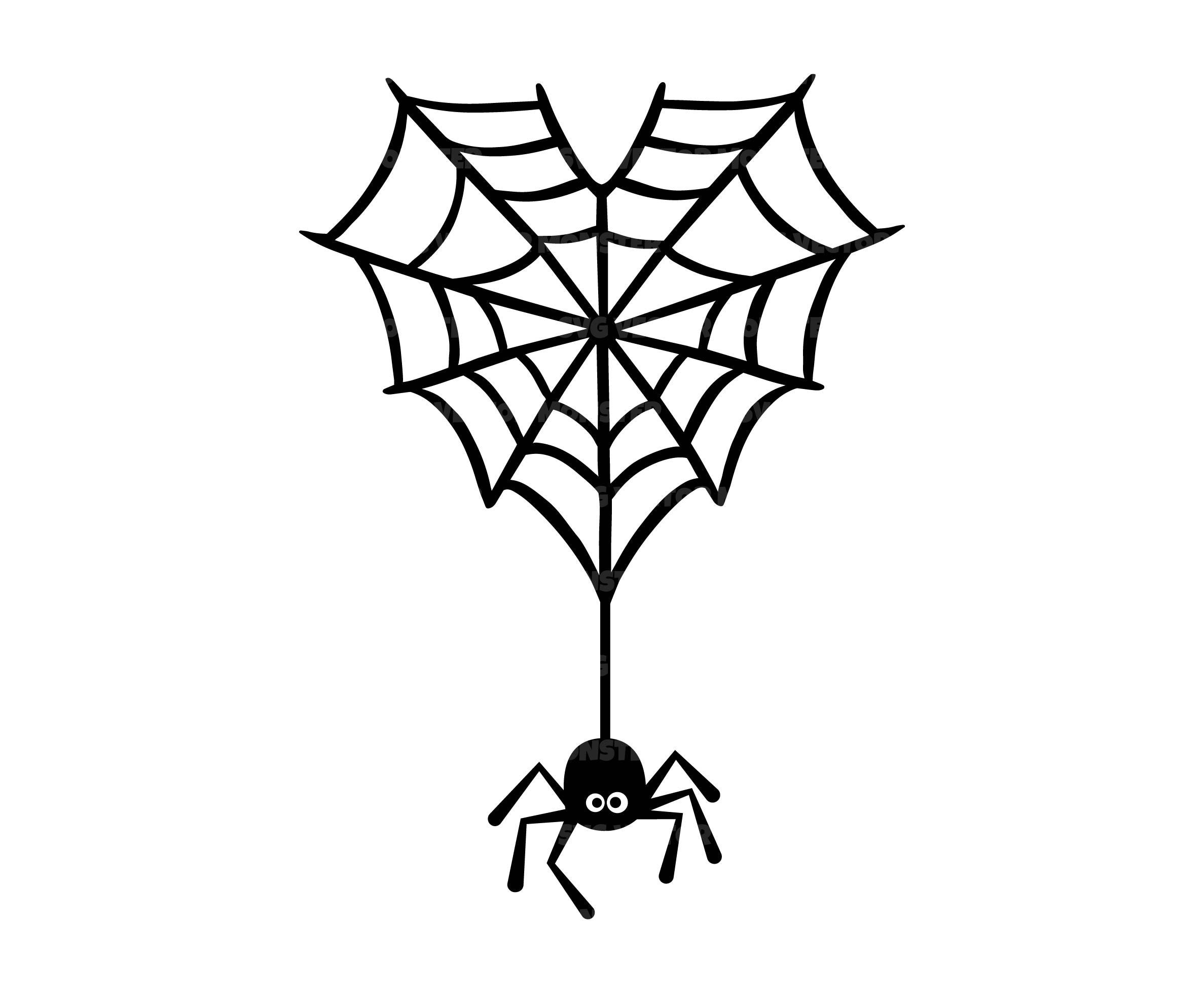 Spider Web Svg, Heart Spider Web Png, Halloween Decor Svg, Cute Spider ...