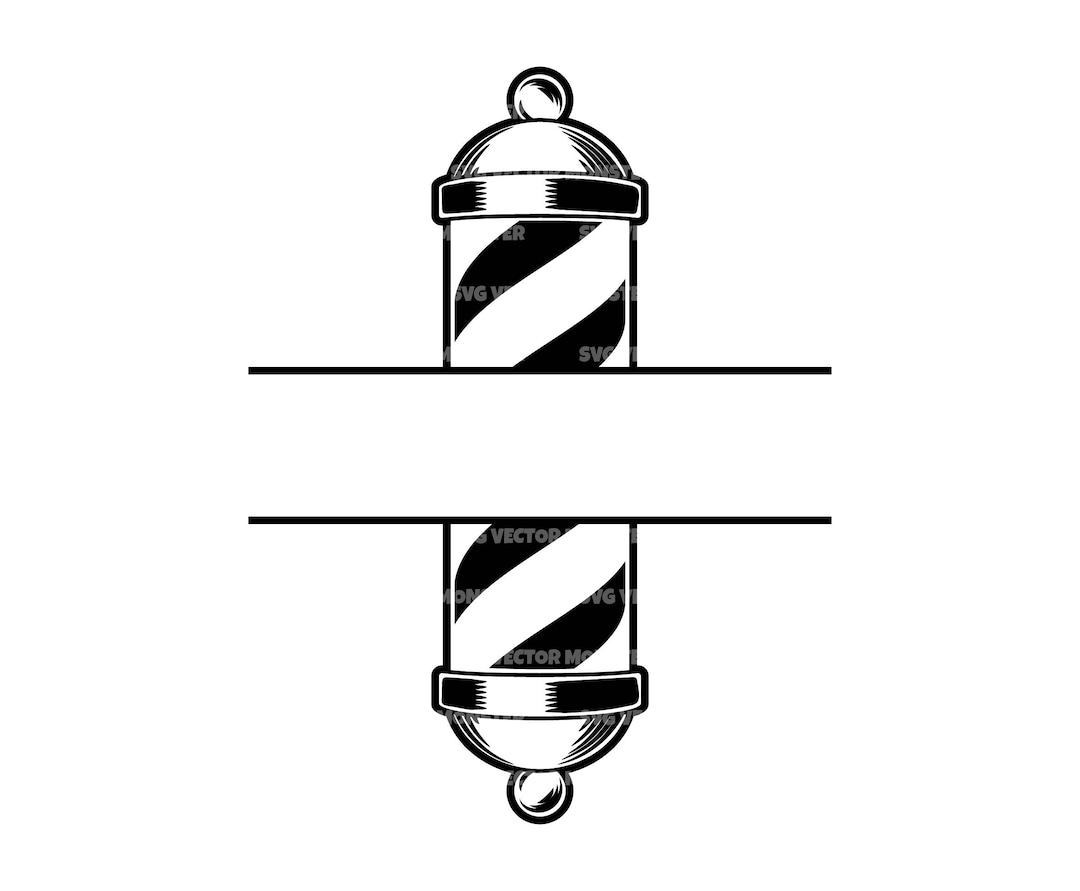 Barber Pole Monogram Svg, Barber Shop Svg, Split Name Frame, Haircut ... Barber Pole Monogram Svg, Barber Shop Svg, Split Name Frame, Haircut ...
