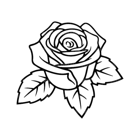 Rose SVG Flower Svg Vector Cut File for Silhouette Cricut | Etsy