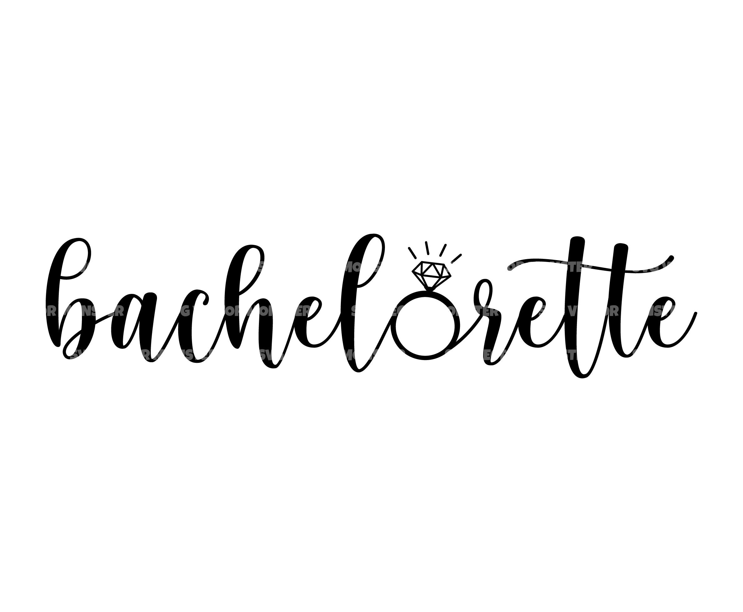 Bachelorette Svg Wedding Diamond Ring Party Banner. Vector | Etsy