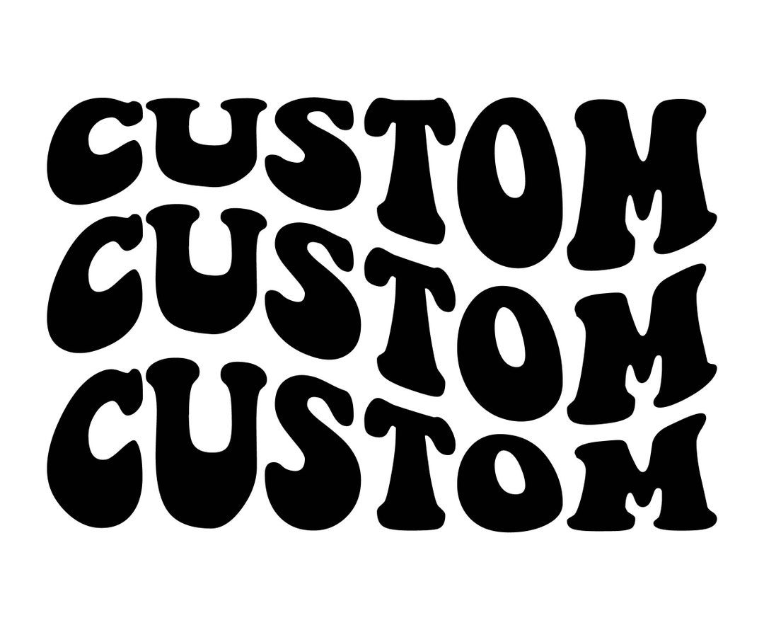 Custom Wavy Text Svg, Personalized Retro Wavy Text Svg, Vintage Name ...