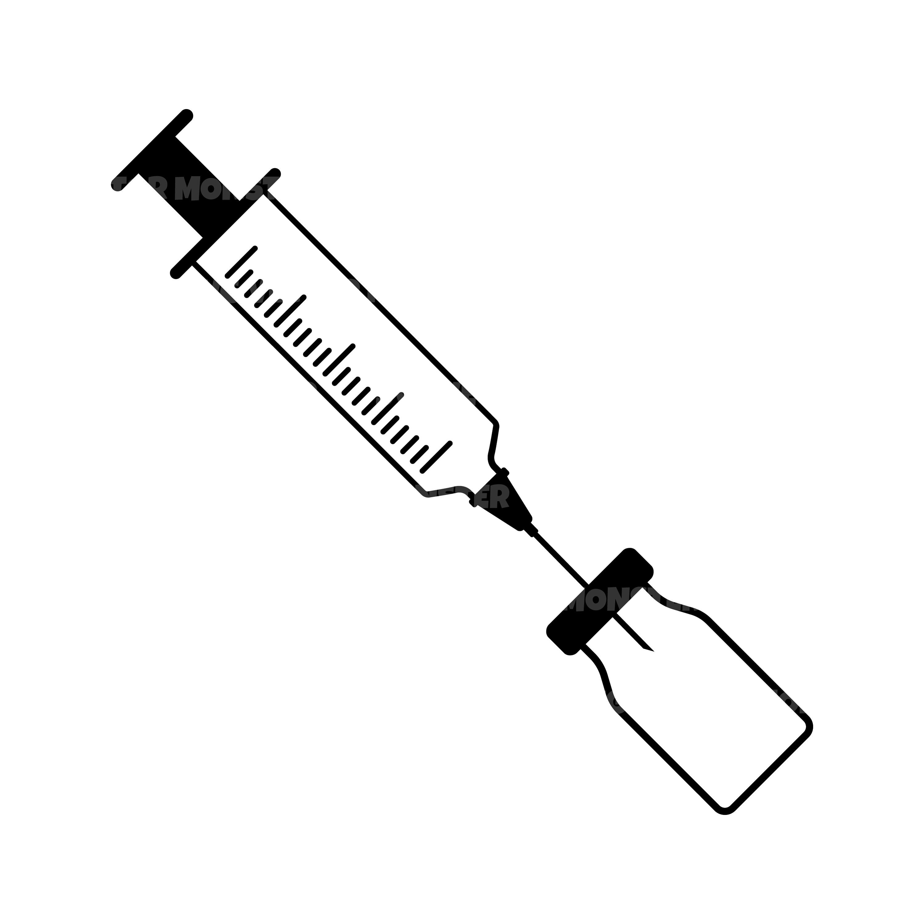 Syringe Svg Vaccine Svg Injection Svg. Vector Cut File for | Etsy Australia