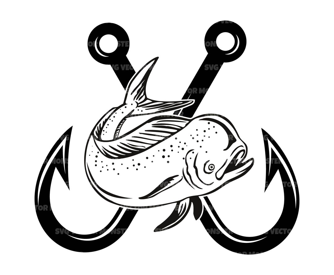 Mahi Mahi Fish Svg, Crossed Fish Hooks Svg, Dolphinfish Svg, Bass ...