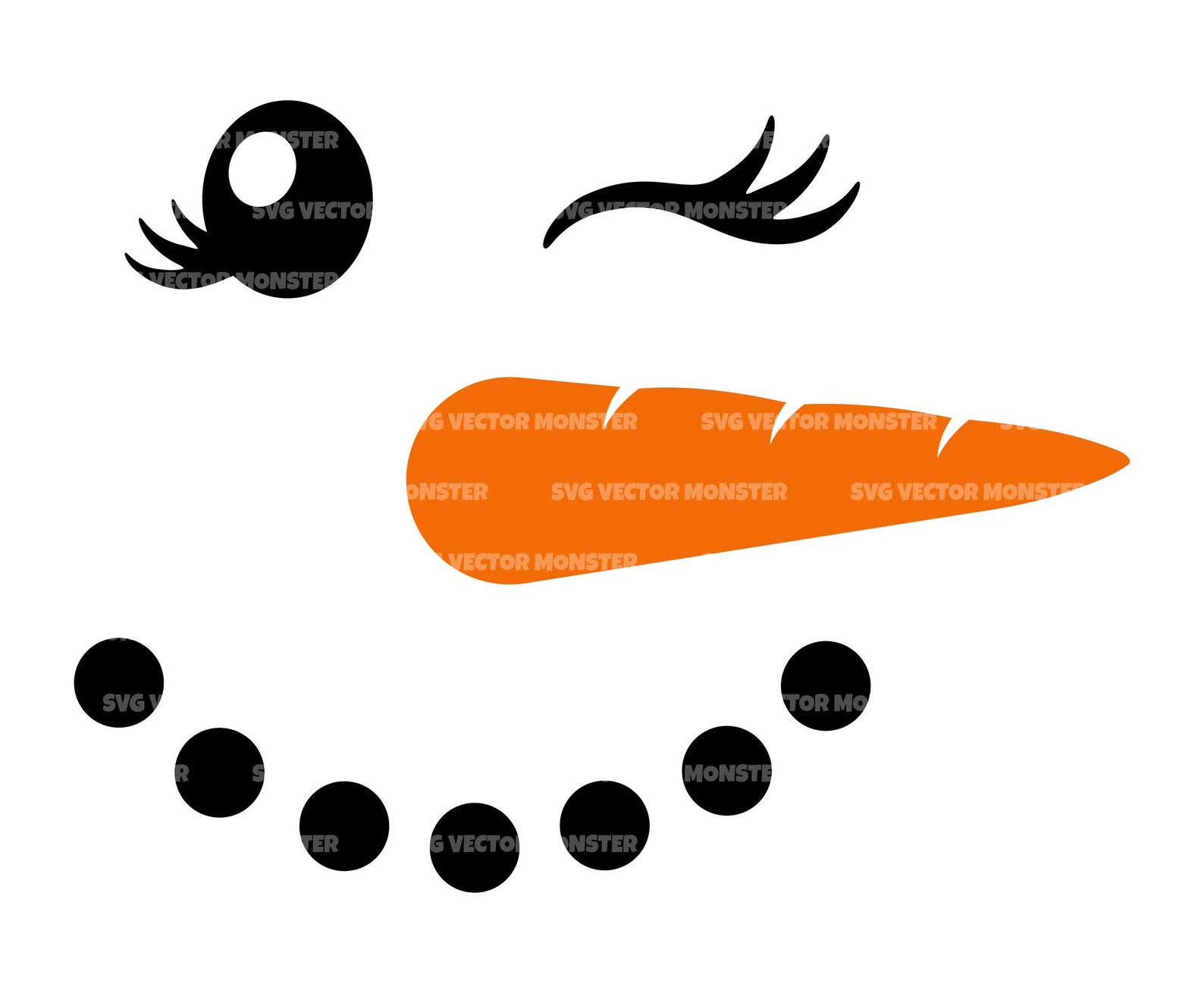 Winking Snowman Lashes Svg Blinking Snowman Svg Christmas - Etsy