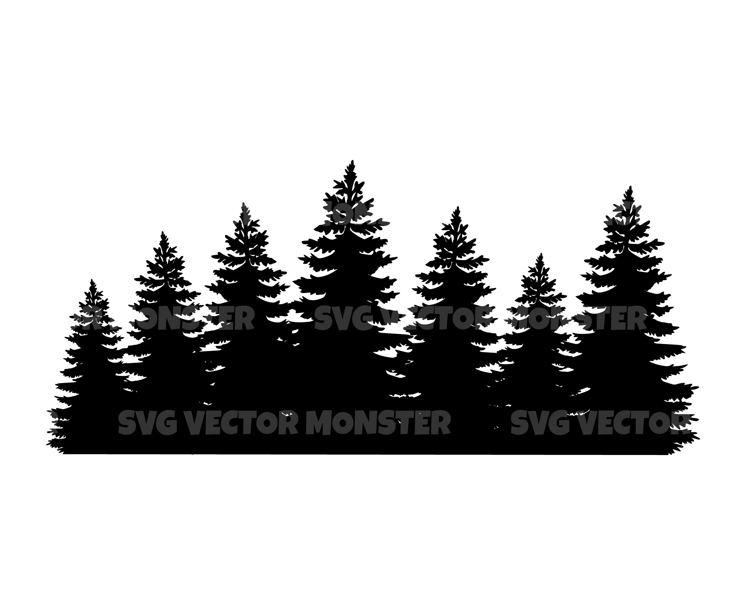 Forest Svg Trees Svg. Vector Cut File for Cricut Silhouette - Etsy Canada