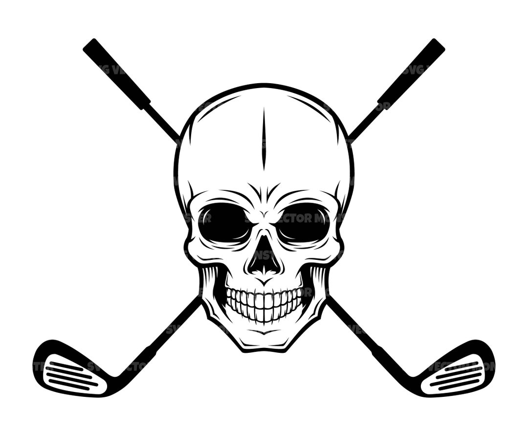 Crossed Golf Clubs Svg, Skull Svg, Golfer Svg, Golf Monogram Svg ...