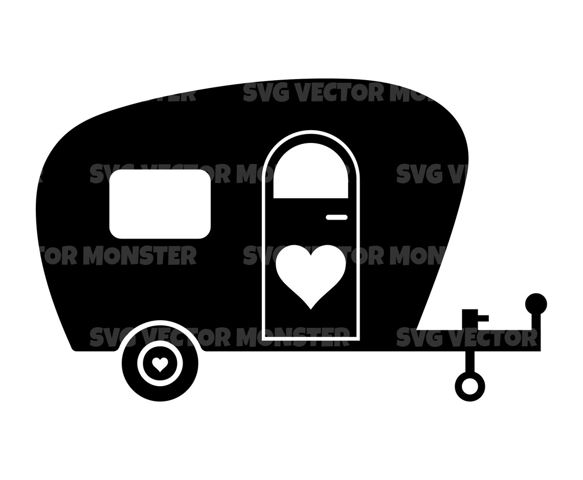 Caravan Svg, Valentines Caravan Svg, Love Caravan Svg. Vector Cut File ...
