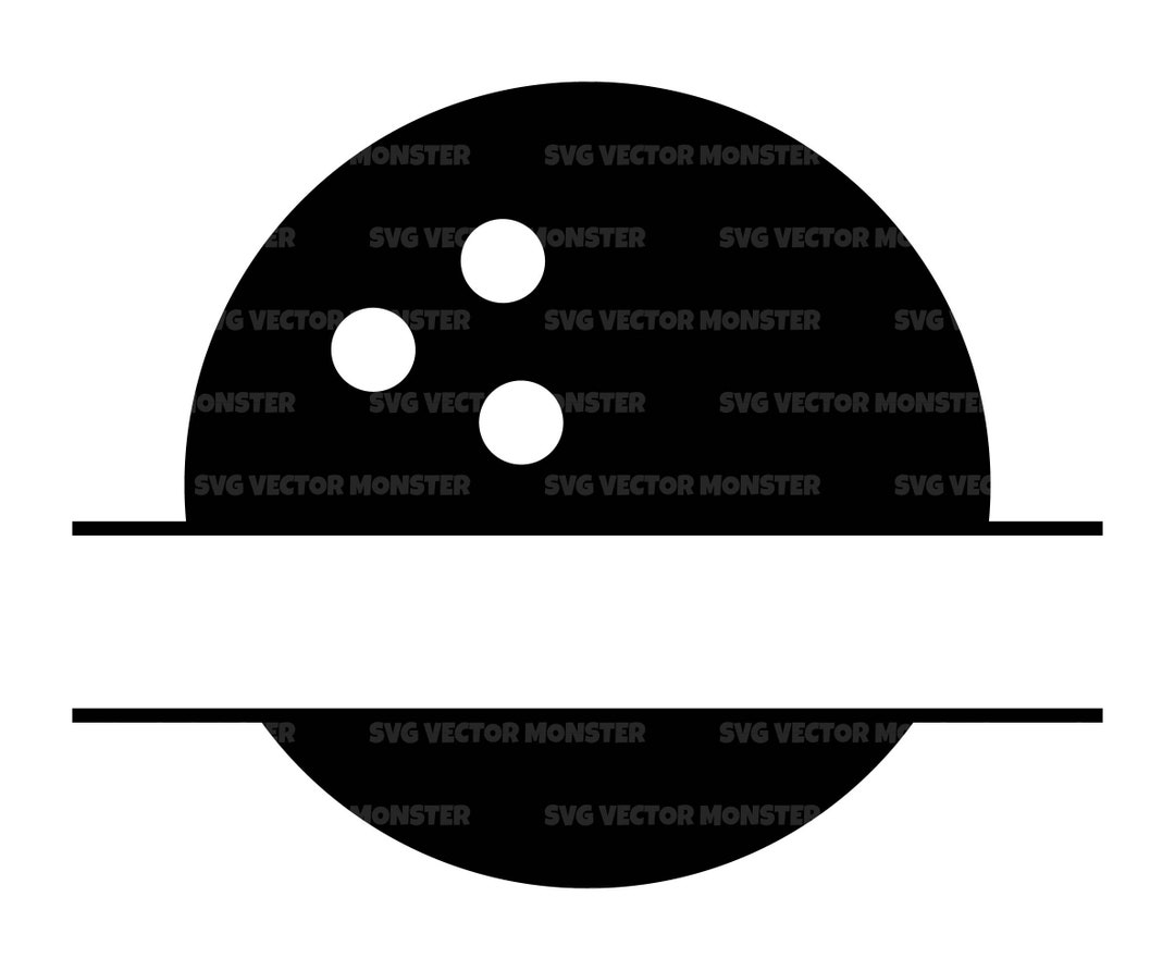 Bowling Split Name Monogram Svg, Bowling Name Frame Svg, Bowling Dad ...