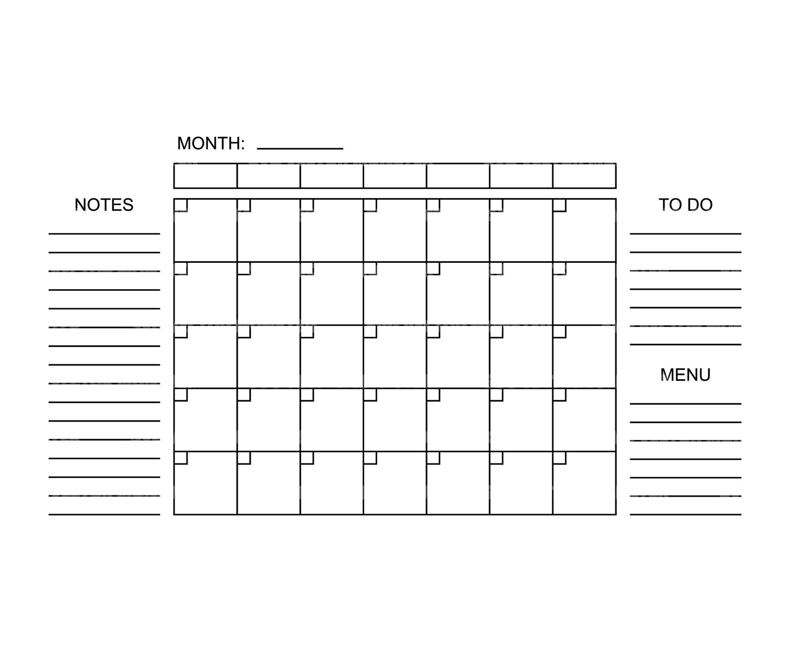 Weekly Planner Template Svg, Calendar Svg, Monthly Printable Planner ...