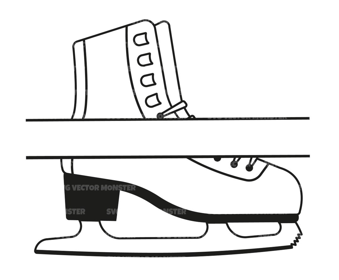 Figure Skate Svg, Ice Skate Monogram Svg, Figure Skating Png. Vector ...