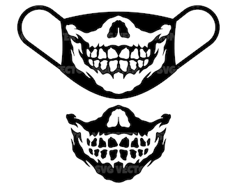Skeleton Face Mask - Etsy