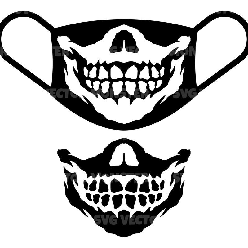 Skeleton Face Mask - Etsy
