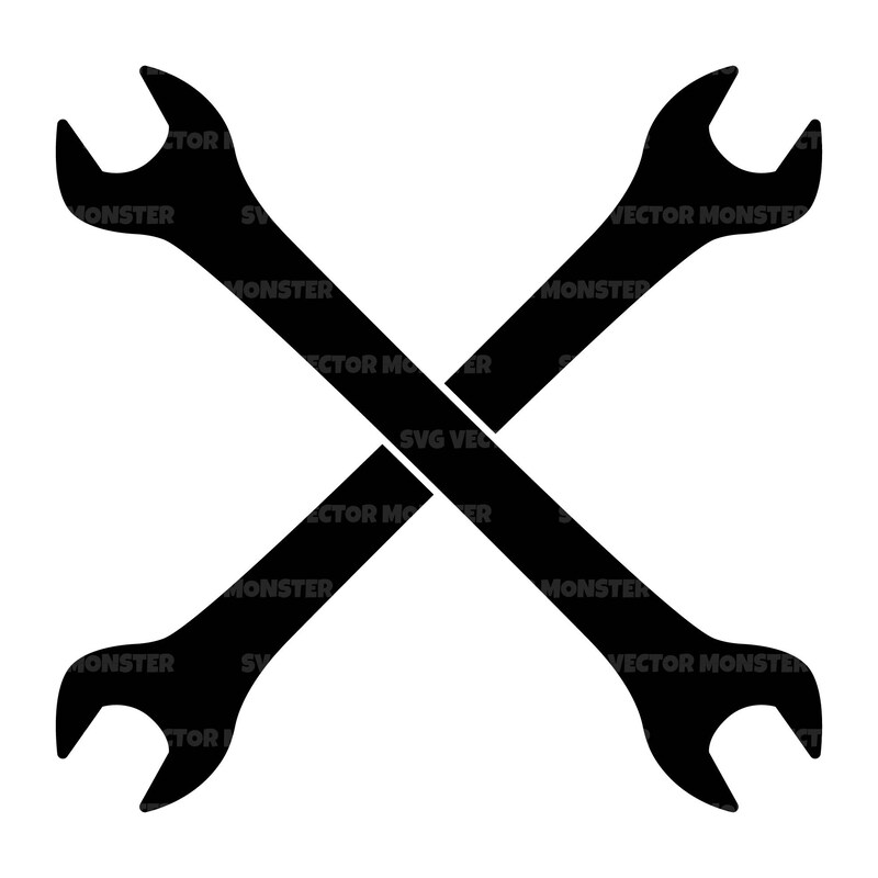 Crossed Wrenches Svg - Etsy