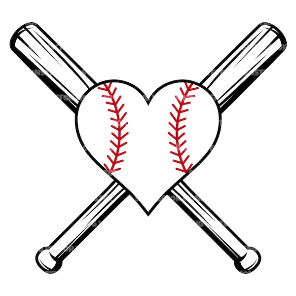Baseball Heart - Etsy