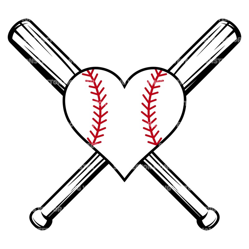 Baseball Heart - Etsy