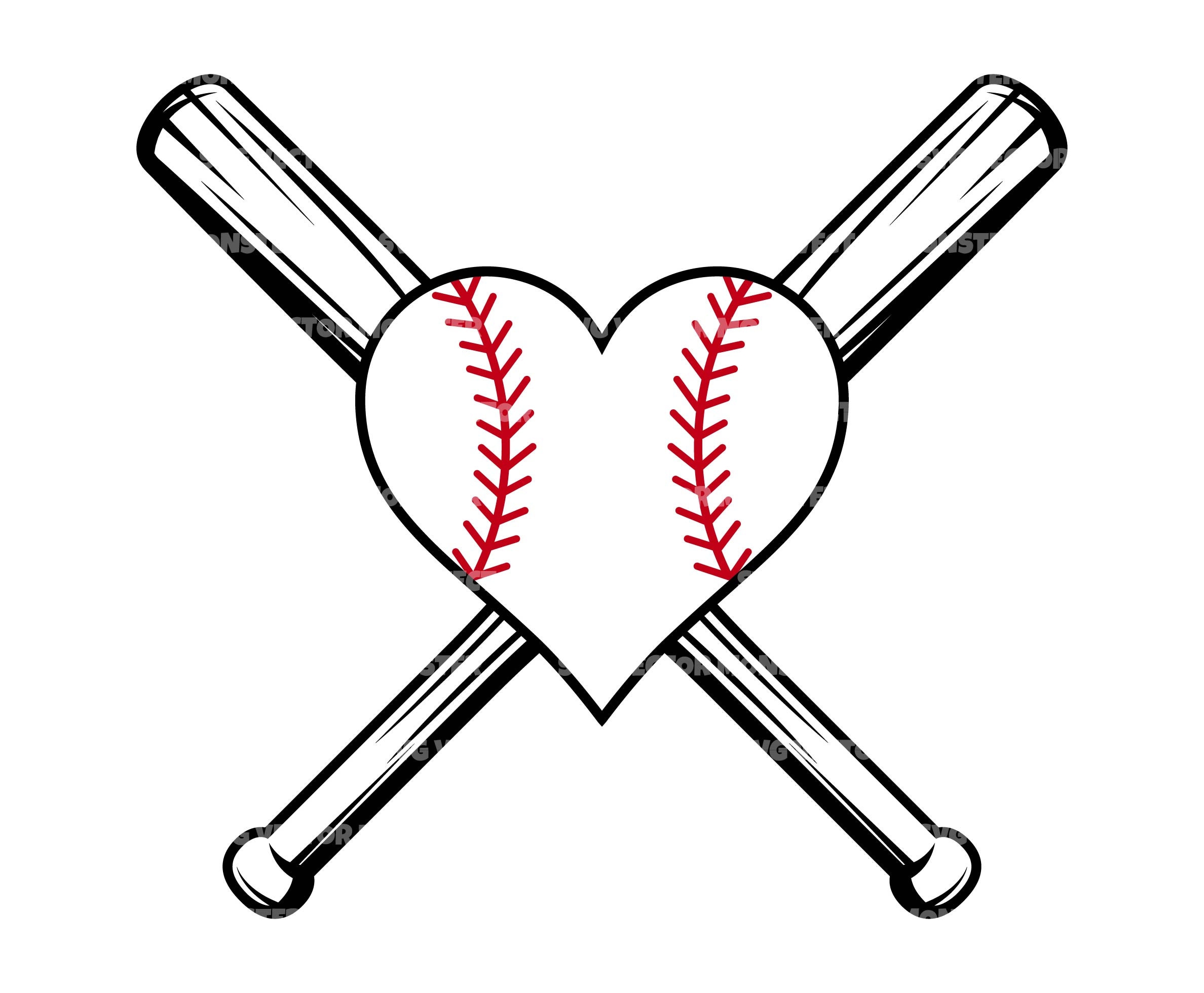 Baseball Heart Svg Baseball Love Svg Baseball Monogram | Etsy