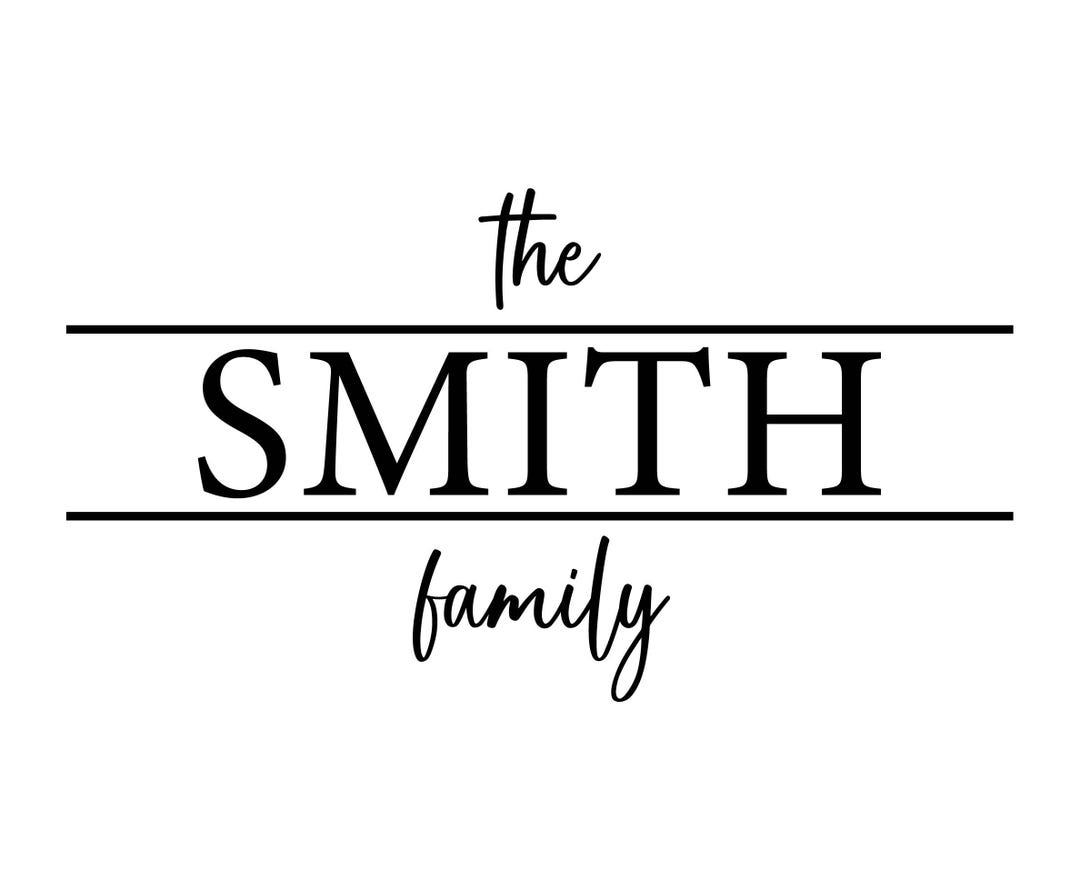 Family Name Sign Svg, Custom Last Name Sign Svg, Personalized Family ...