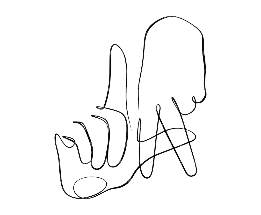 LA Fingers Svg, Los Angeles Hand Sign Line Art, LA Hand Gesture Svg, La ...
