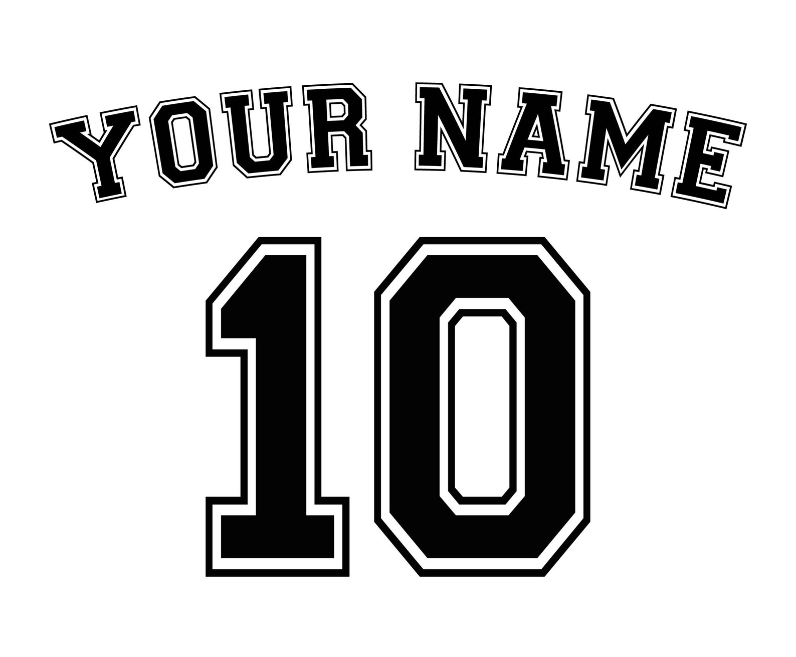 Custom Jersey Name Svg, Personalized Jersey Number Svg, Jersey Template ...