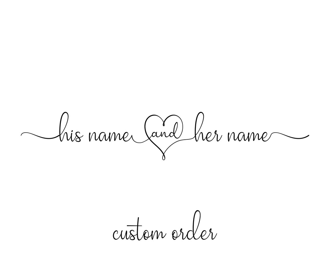 Custom Couple Name Sign Svg, Personalized Wedding Sign Svg, Custom ...