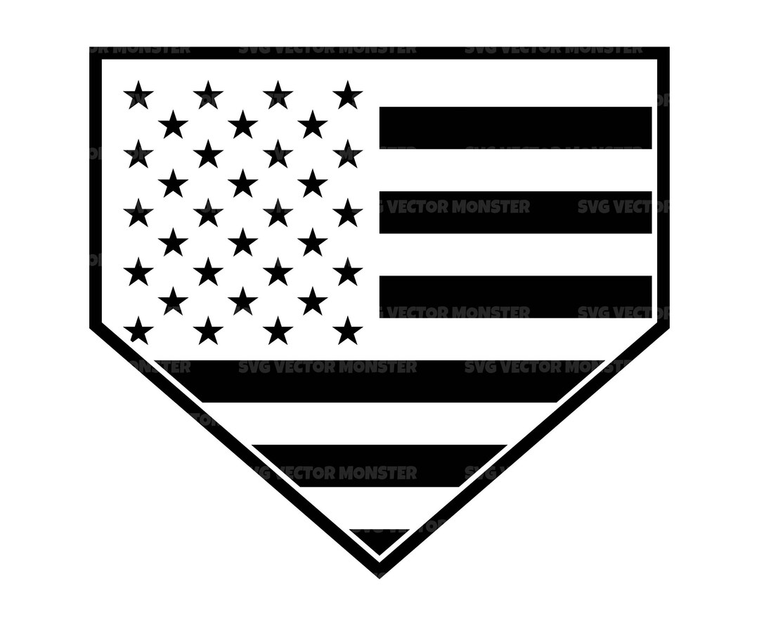 Home Plate Svg, American Flag Svg, Baseball Svg, Softball Svg, Diamond ...