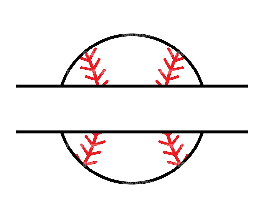 Baseball Split Name Frame Svg, Baseball Monogram Svg, Baseball T-shirt ...