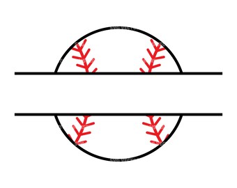 Baseball Split Name Monogram Svg, Baseball Logo Svg, Baseball Lines Svg ...