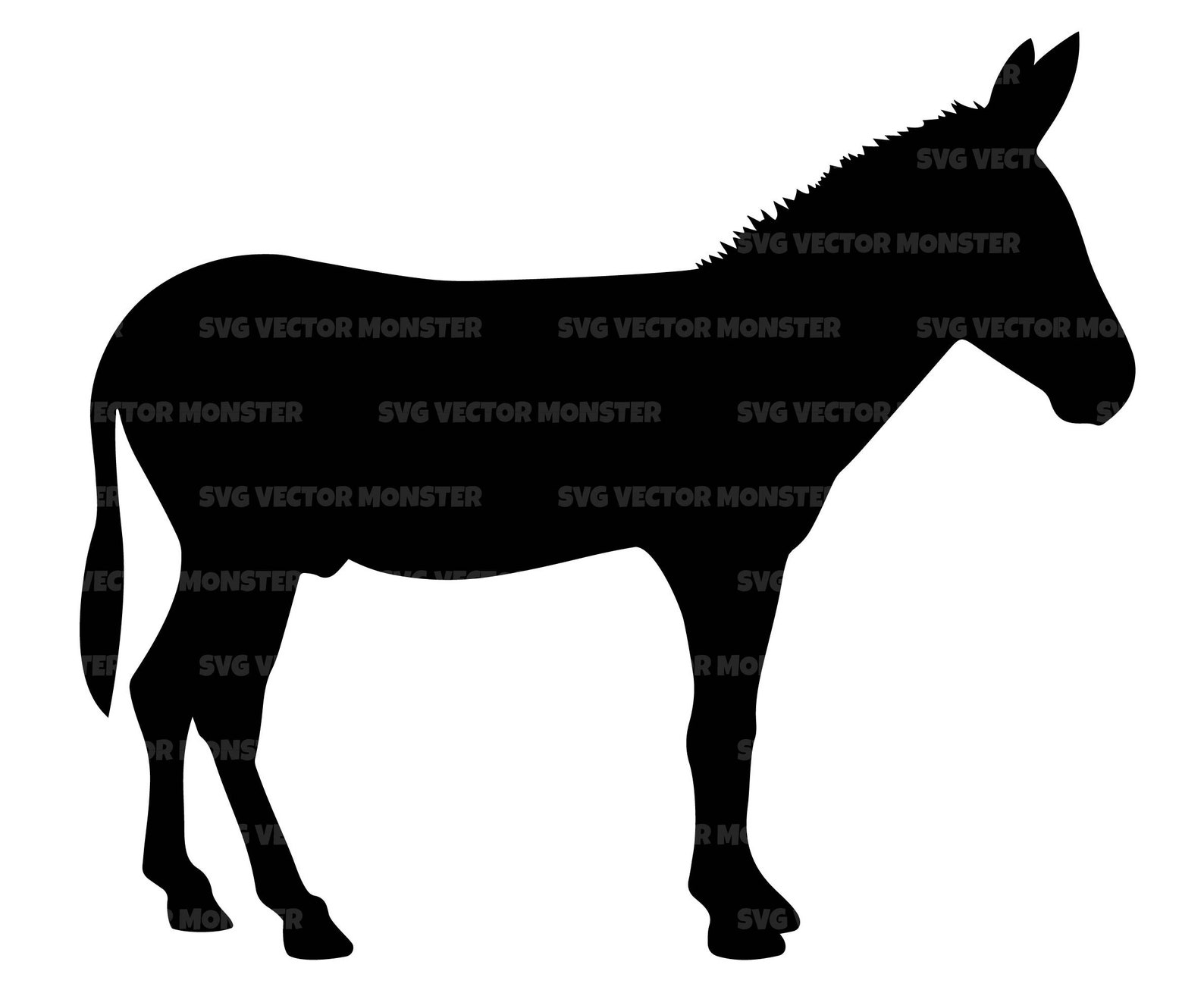 Mule Svg Donkey Svg. Vector Cut File for Cricut Silhouette | Etsy