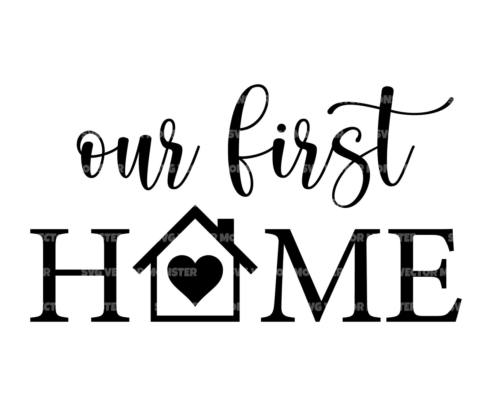 Our First Home Svg New Home Sign Farmhouse Sign. Vector Cut | Etsy