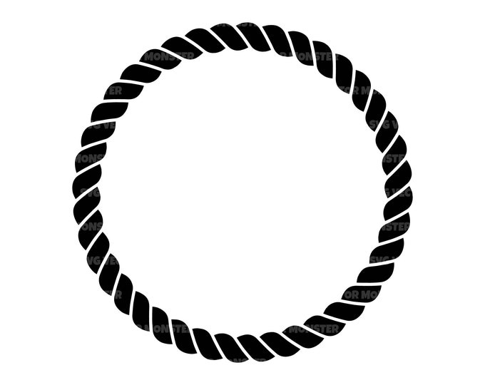 Rope Circle Frame Svg, Nautical Monogram, Rope Border Svg - Etsy Australia