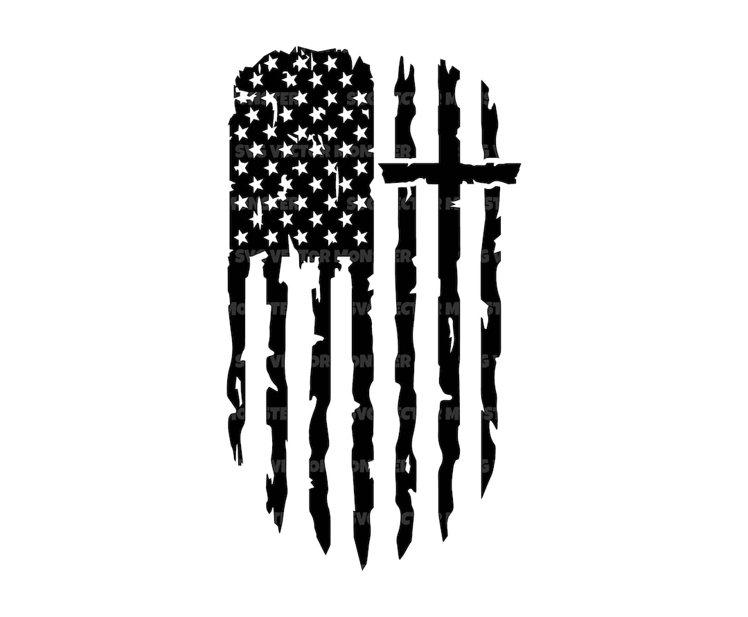 Christian Cross Svg, Distressed American Flag Svg, Faith Over Fear ...