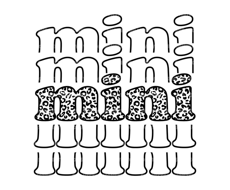 Layered Leopard Mini Svg Stacked Mini Svg Retro Mama and - Etsy