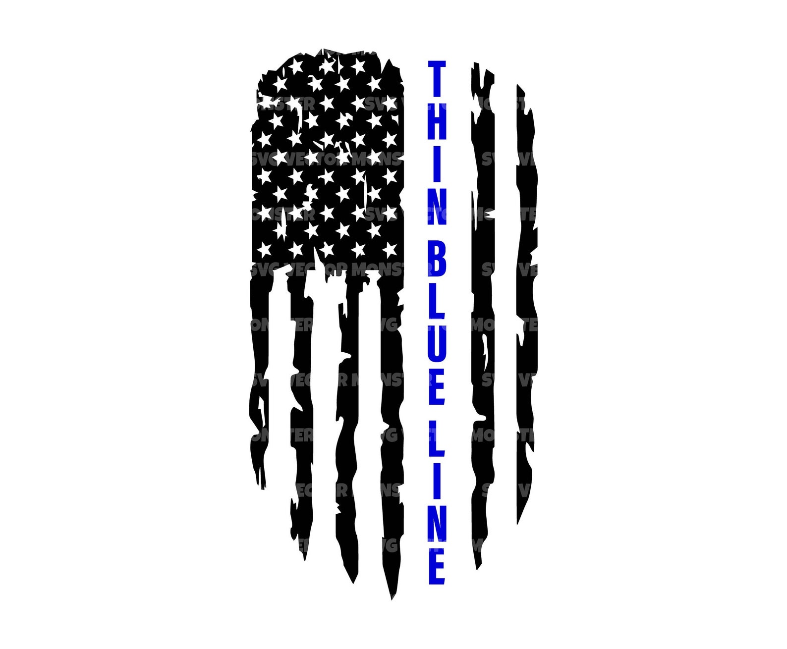Thin Blue Line American Flag Svg Police Svg Cops Svg. Cut - Etsy