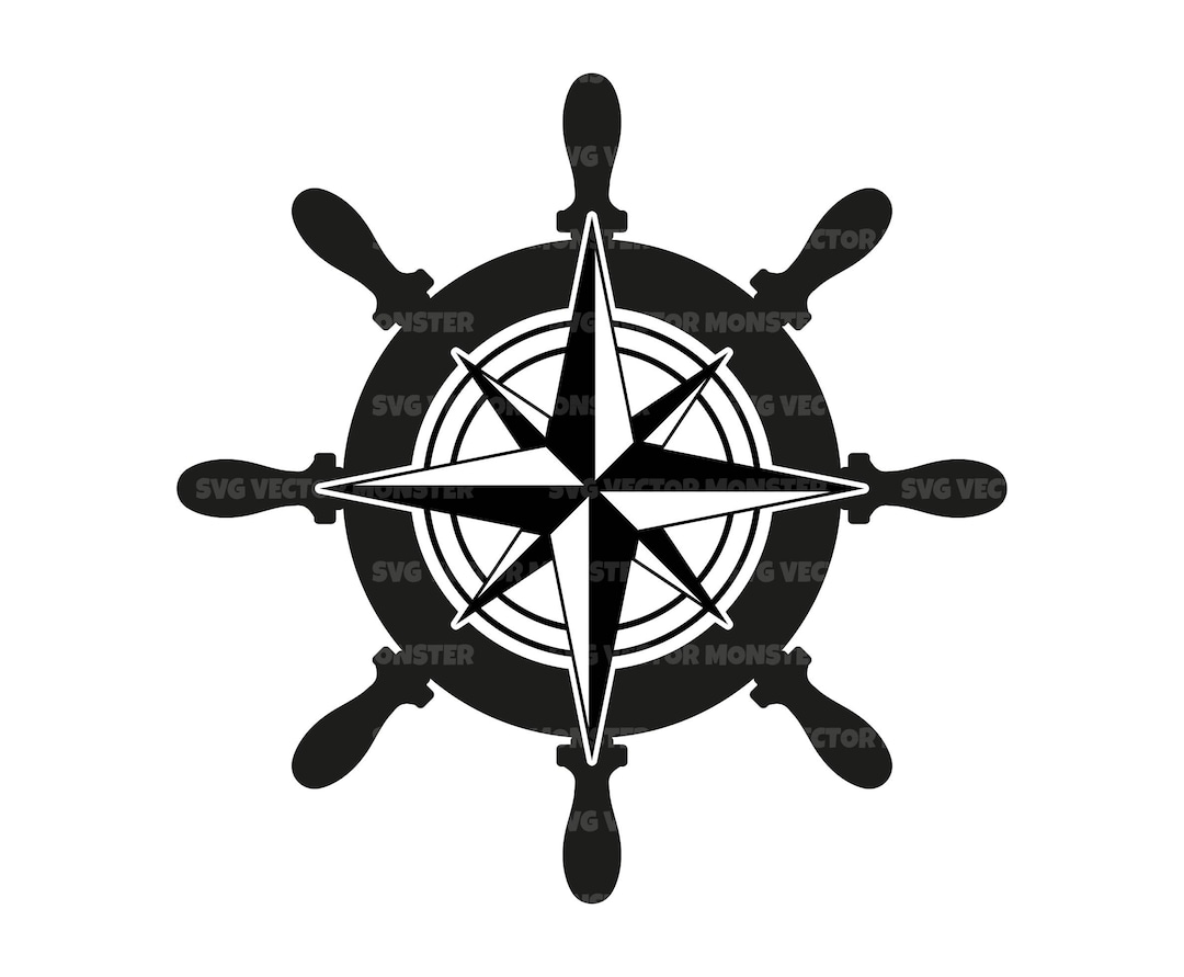 Ship Wheel Svg, Compass Svg, Boat Wheel Svg, Nautical. Vector Cut File ...