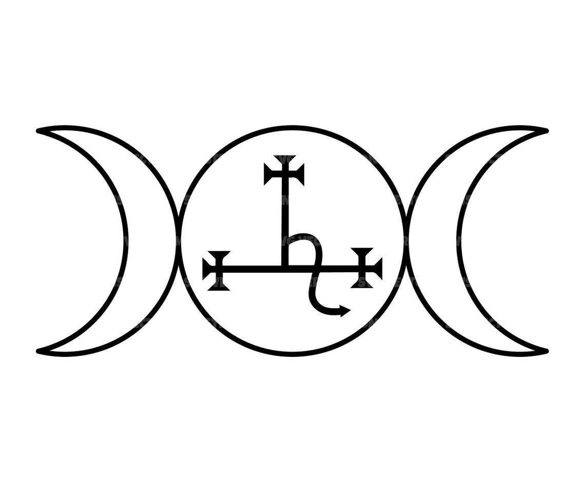 Lilith Sigil Svg Png: Pagan Triple Moon Clip Art (digital Files) - Etsy
