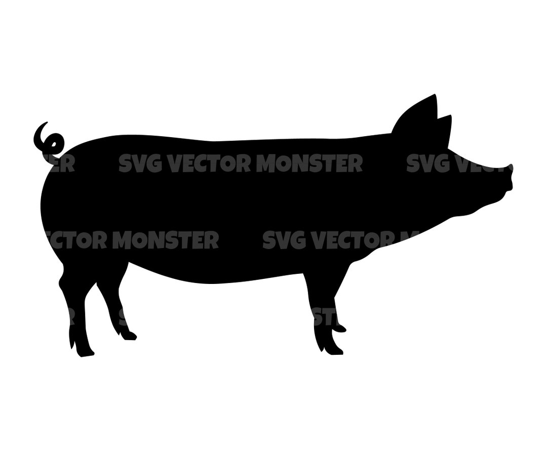 Pig Svg. Vector Cut File for Cricut, Silhouette, Pdf Png Eps Dxf, Decal ...